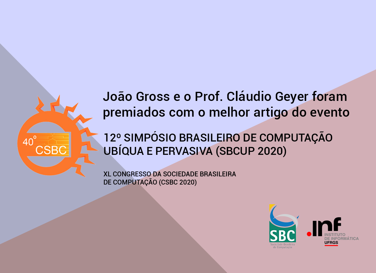 Aluno do PPGC foi premiado em evento - Instituto de Informática - UFRGS